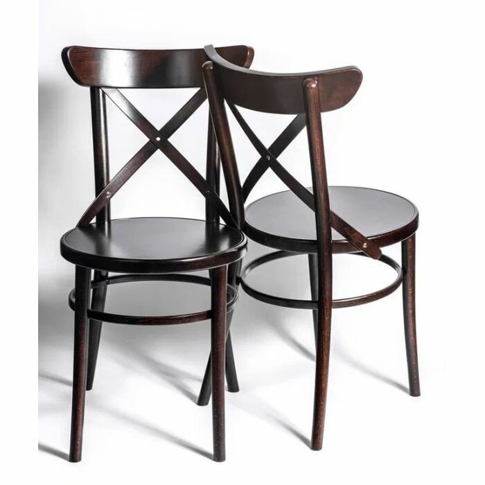 Комплект из 2-х стульев венских Terra (темный орех) жесткое сиденье