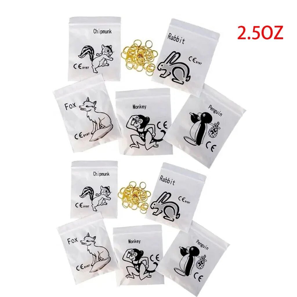 Эластичные резинки для брекетов DCLOUD 1000 шт. 2,5/3,5/4,5/5,0/6,5 унции 2.5OZ Mixed 10Bag