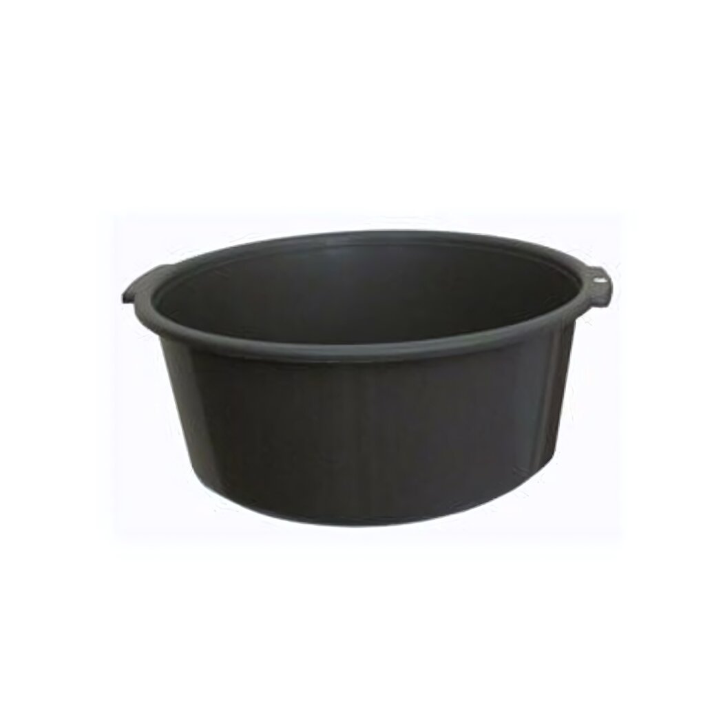 Таз пластиковый 8 л, черный, с ручками, для удобного использования