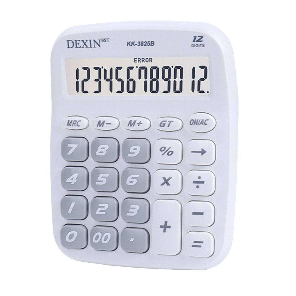Симпатичный Калькулятор с 12-Значным Большим ЖК-Дисплеем, Большая Кнопка, Рабочий Стол Конфетного Цвета, Подходит для Офиса, Школы, Дома, Детей, Студентов, Бухгалтера