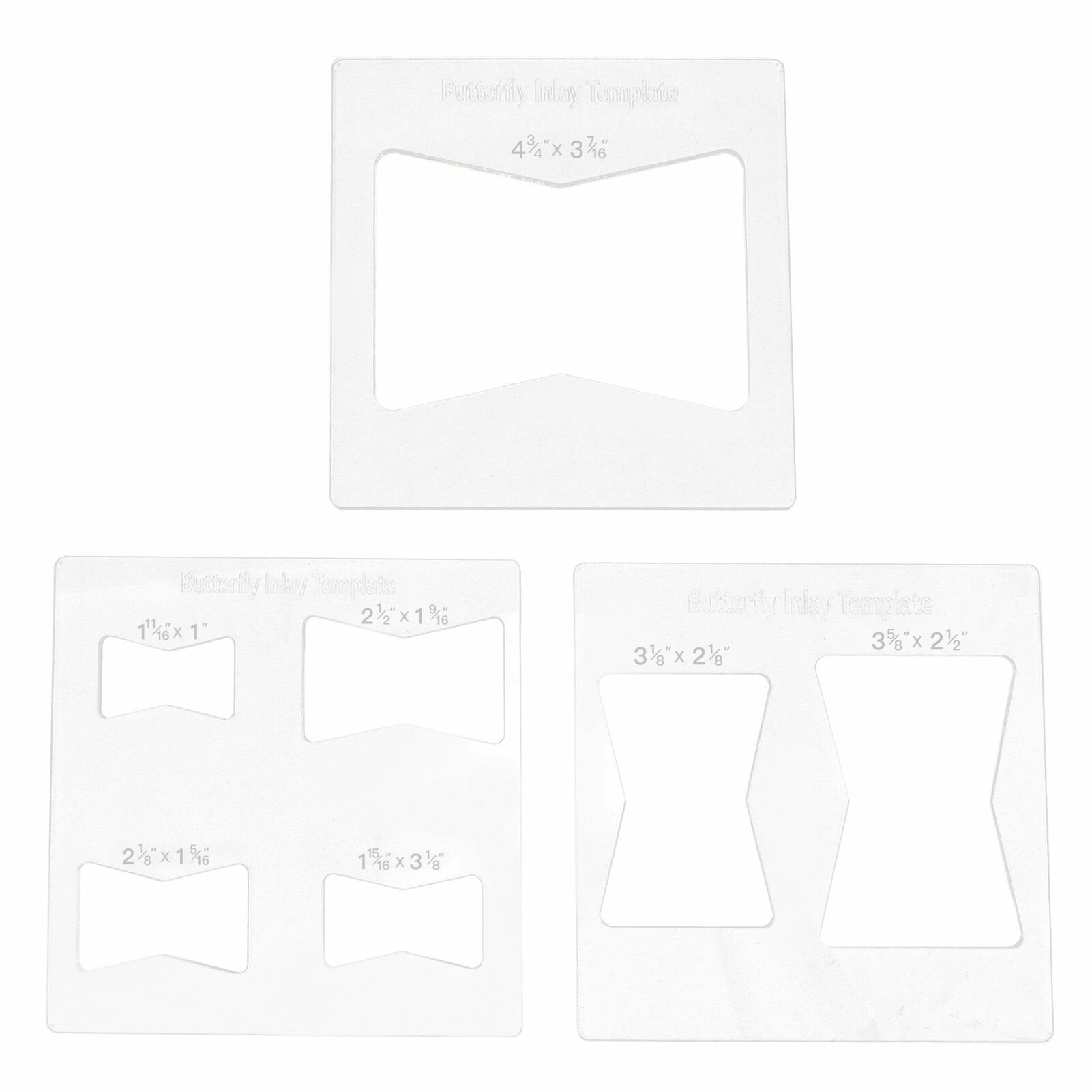 Шаблоны для фрезера 3 шт. 6 6" в форме бабочки для декоративной деревообработки