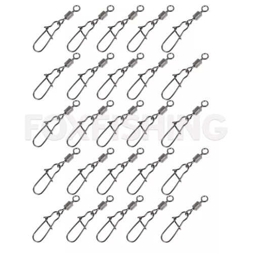 Вертлюжки с застежкой Nautilus 0102 # 6 18кг. 25 шт. (5 уп. по 5 шт.)