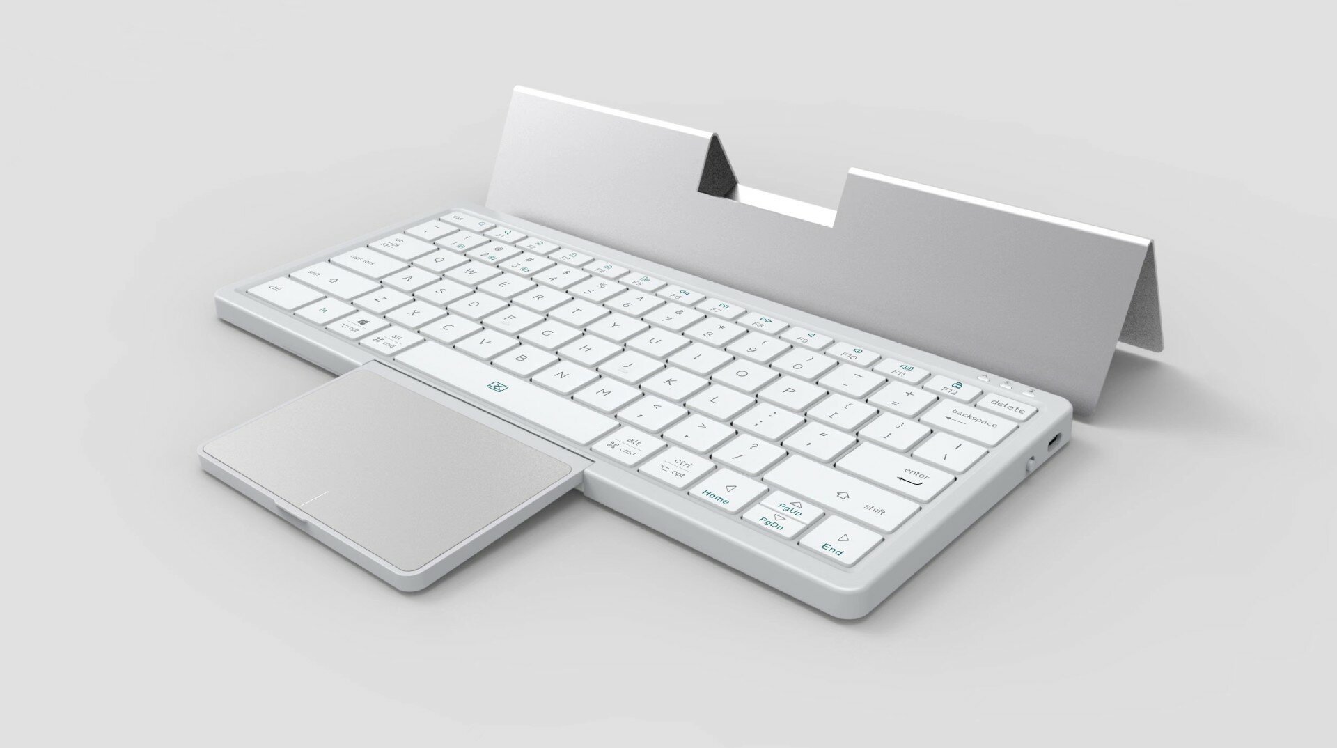 Компактная беспроводная Bluetooth клавиатура со скрытым тачпадом