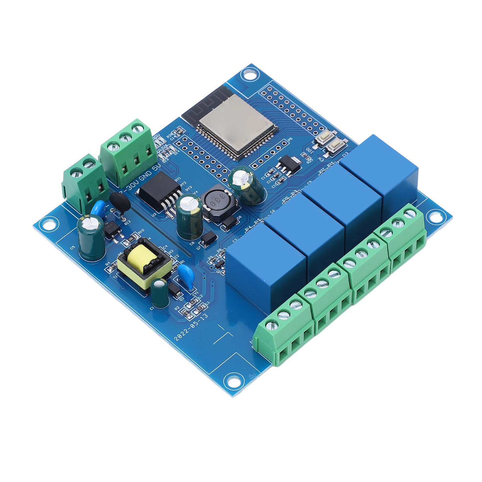 Плата разработки ESP32 с модулем Wi-Fi и Bluetooth, 4-канальный релейный модуль, программируемая, с возможностью сброса, беспроводная плата для разработки. — фото 1