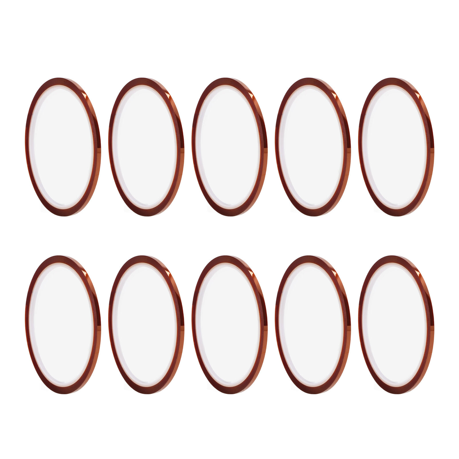 10 рулонов термостойкой сублимационной ленты PI для термотрансферной печати, длина 33 метра, ширина 3 мм.