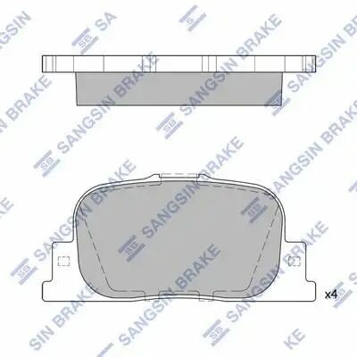Колодки дисковые задние Toyota Camry2.2i/3.0i 00-01