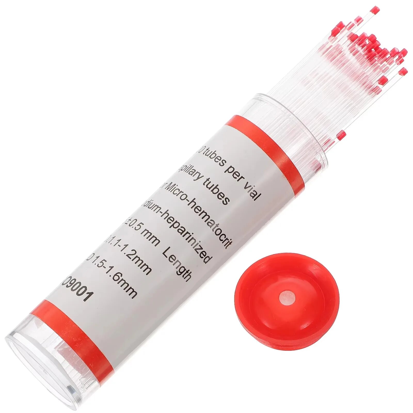 Капиллярные стеклянные трубки NINTH LIFE, голубые, 75 мм Красный, Red-100Pcs