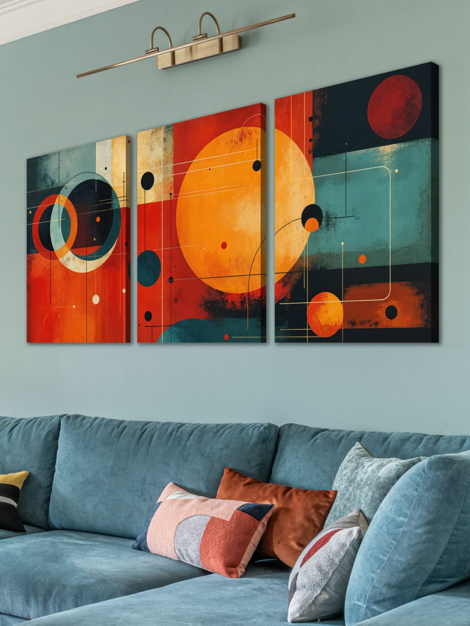 Картина karTTina "Закат в тумане", 150 см х 70 см