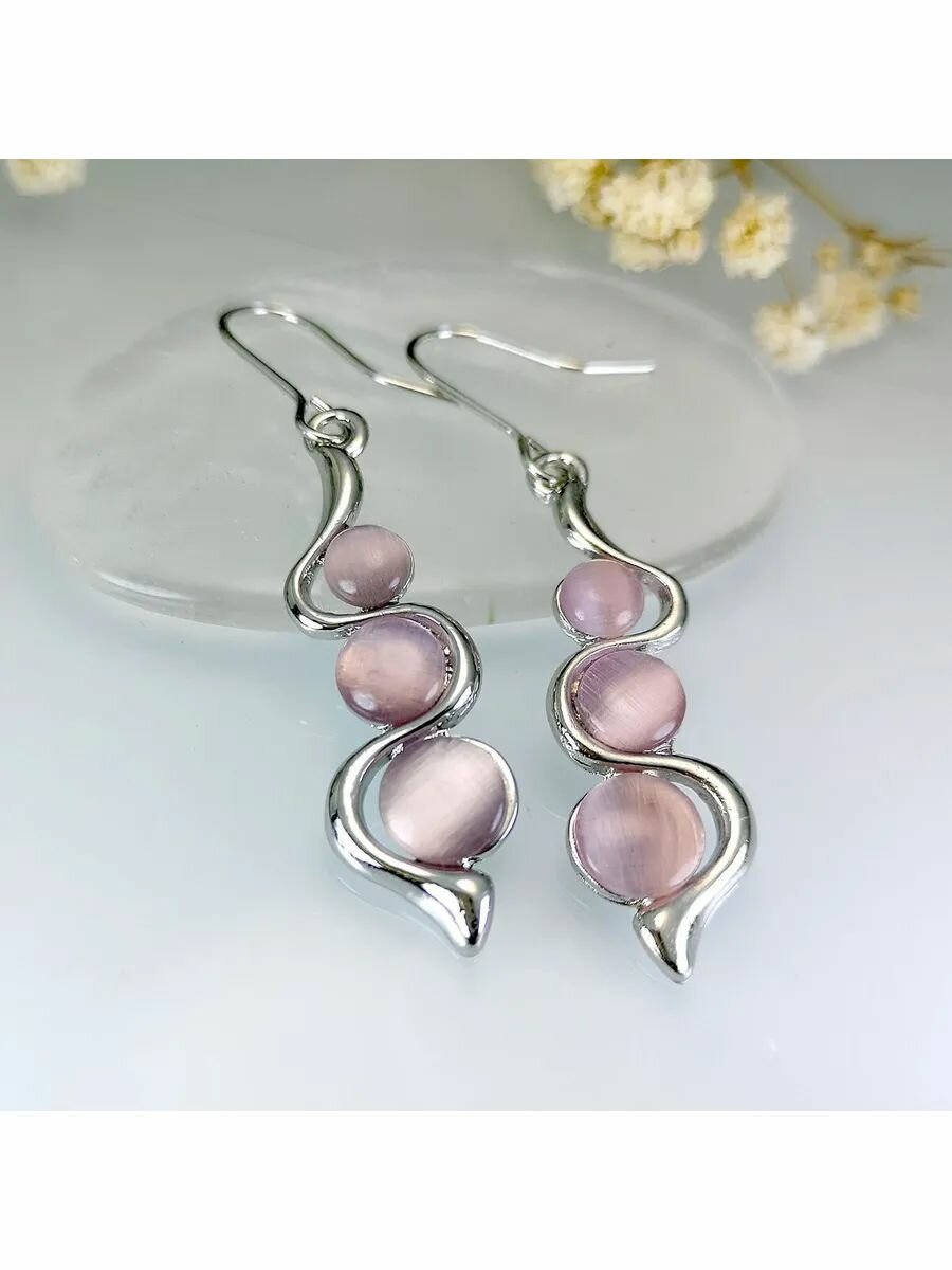 Серьги пусеты, искусственный камень