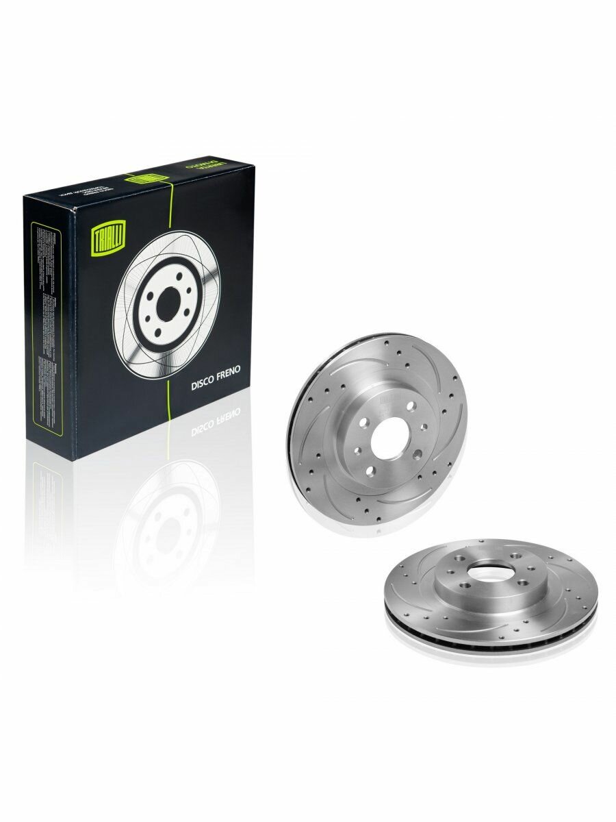 Диск тормозной передний TRIALLI DF544 для а/м ВАЗ 2110-2112, с перф. и технолог. выточкой R-14, 260х20 мм.