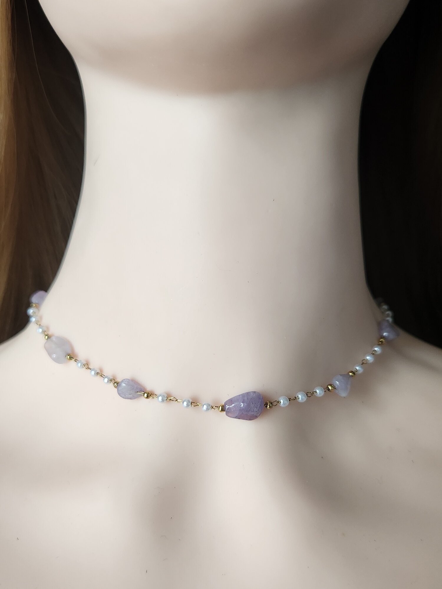 Чокер, аметист