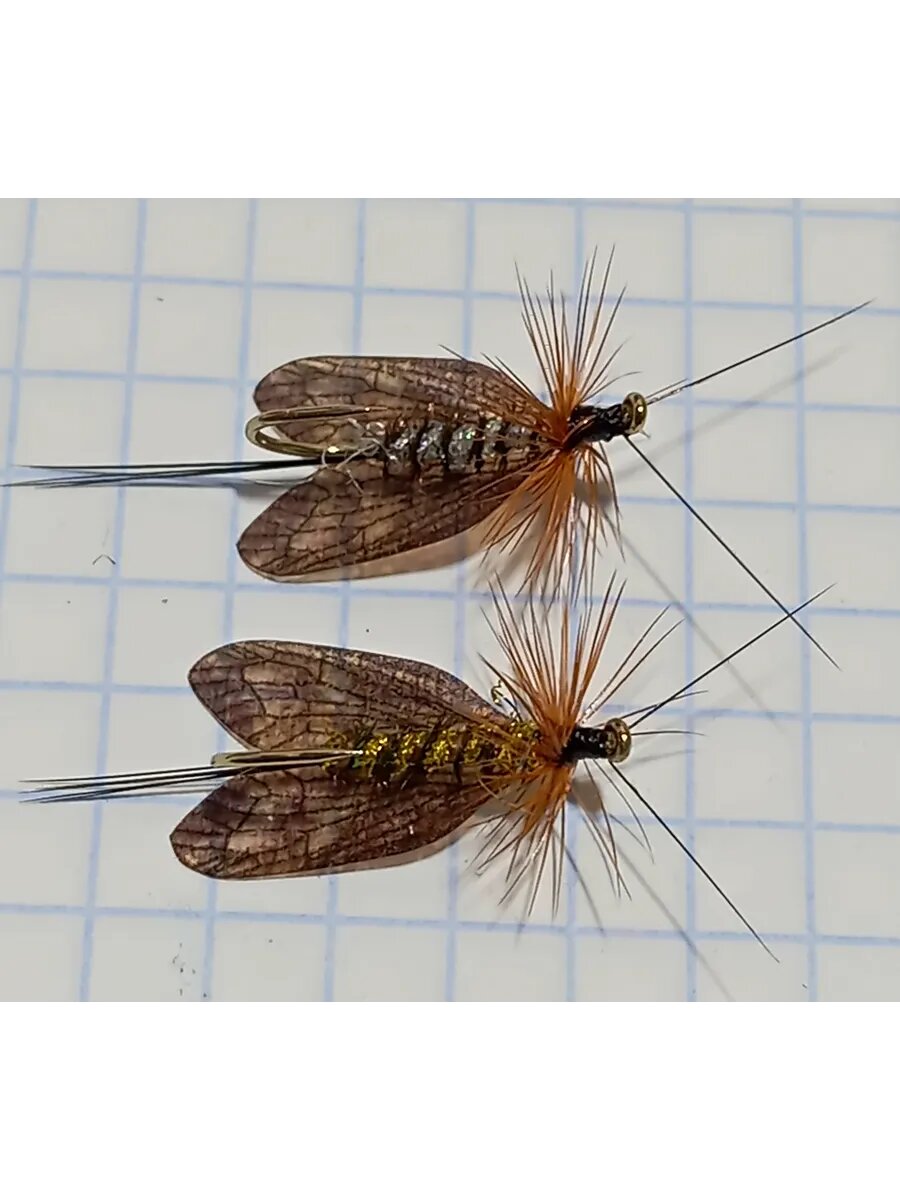 Мушка Ручейник. На хариуса и другую рыбу. Набор 2 штуки.