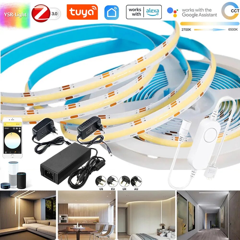Светодиодная лента RGBW Tuya Zigbee, 1m, EU plug