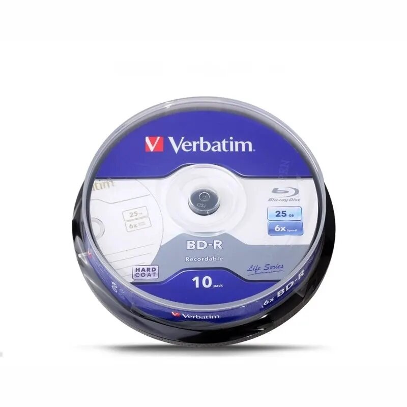 Диск Blu Ray 25 ГБ Bluray BDR BD-R 25G записываемый 6-кратный жесткий диск 10 шт./шпиндель
