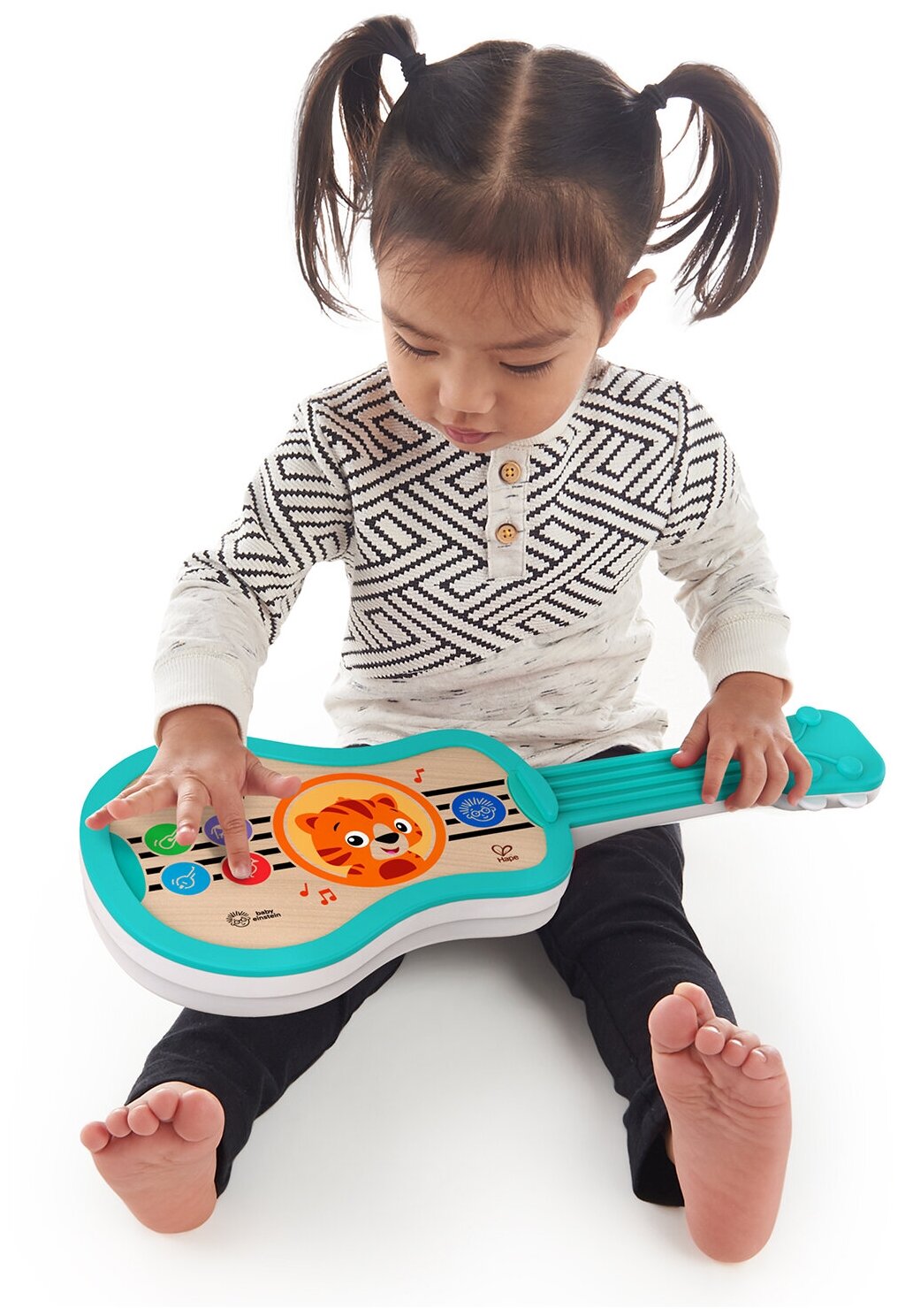 Серия Волшебное прикосновение - Музыкальная игрушка для малышей Hape "Гавайская гитара", сенсорная, голубая 12609_HP