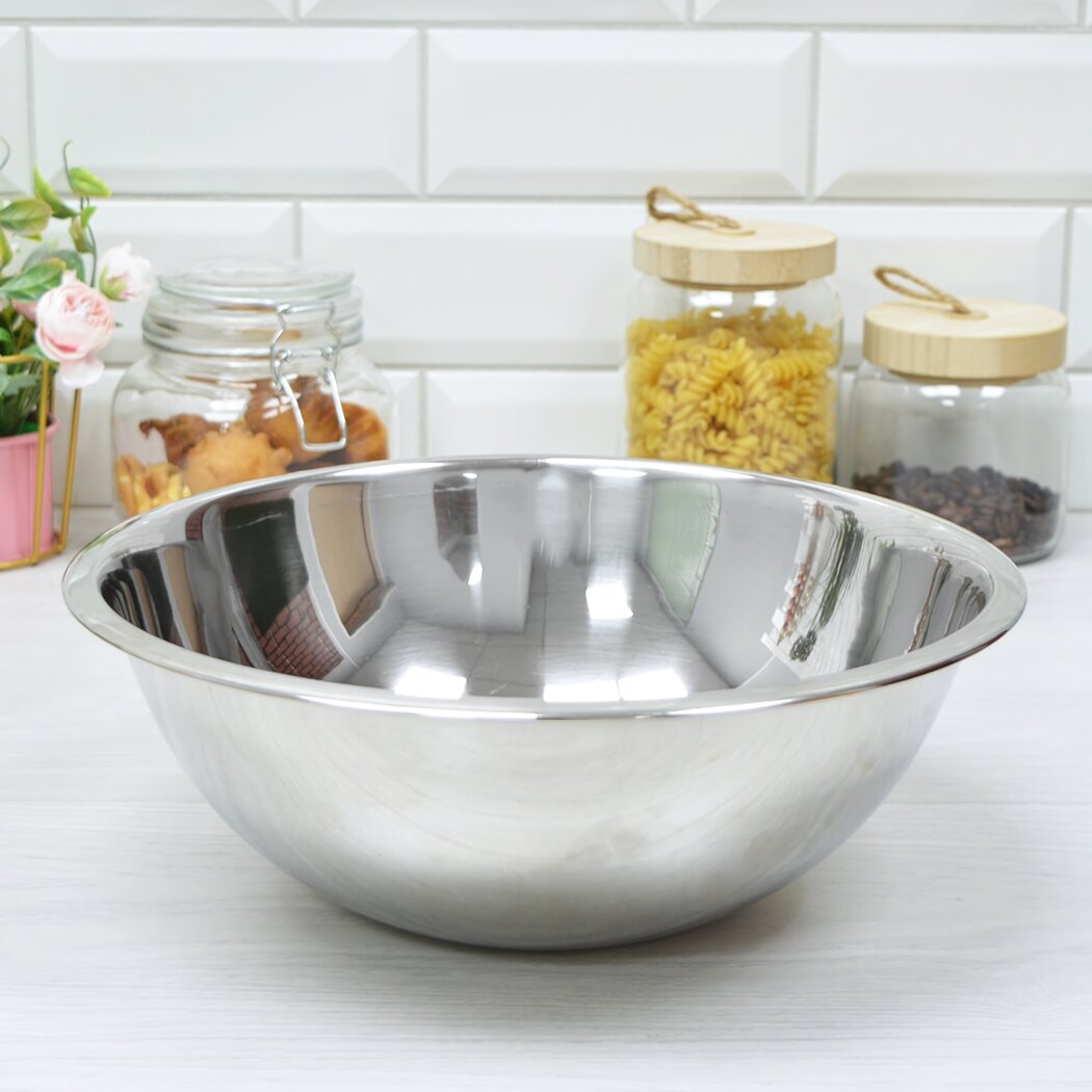 Миска нержавеющая 'походный' 28см/2,4л глубокая для кухни и пикника