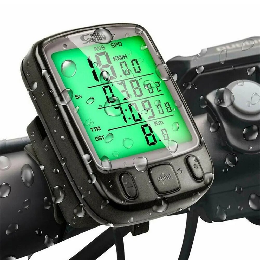 Велокомпьютер проводной, 25 функций Sunding SD-563B, датчик скорости