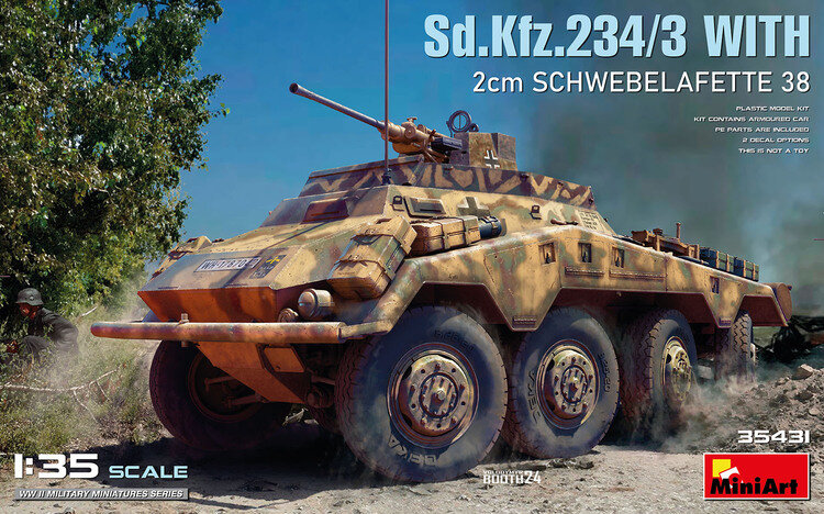 35431 MiniArt Бронеавтомобиль Sd. Kfz.234/3 2cm Schwebelafette 38 1/35