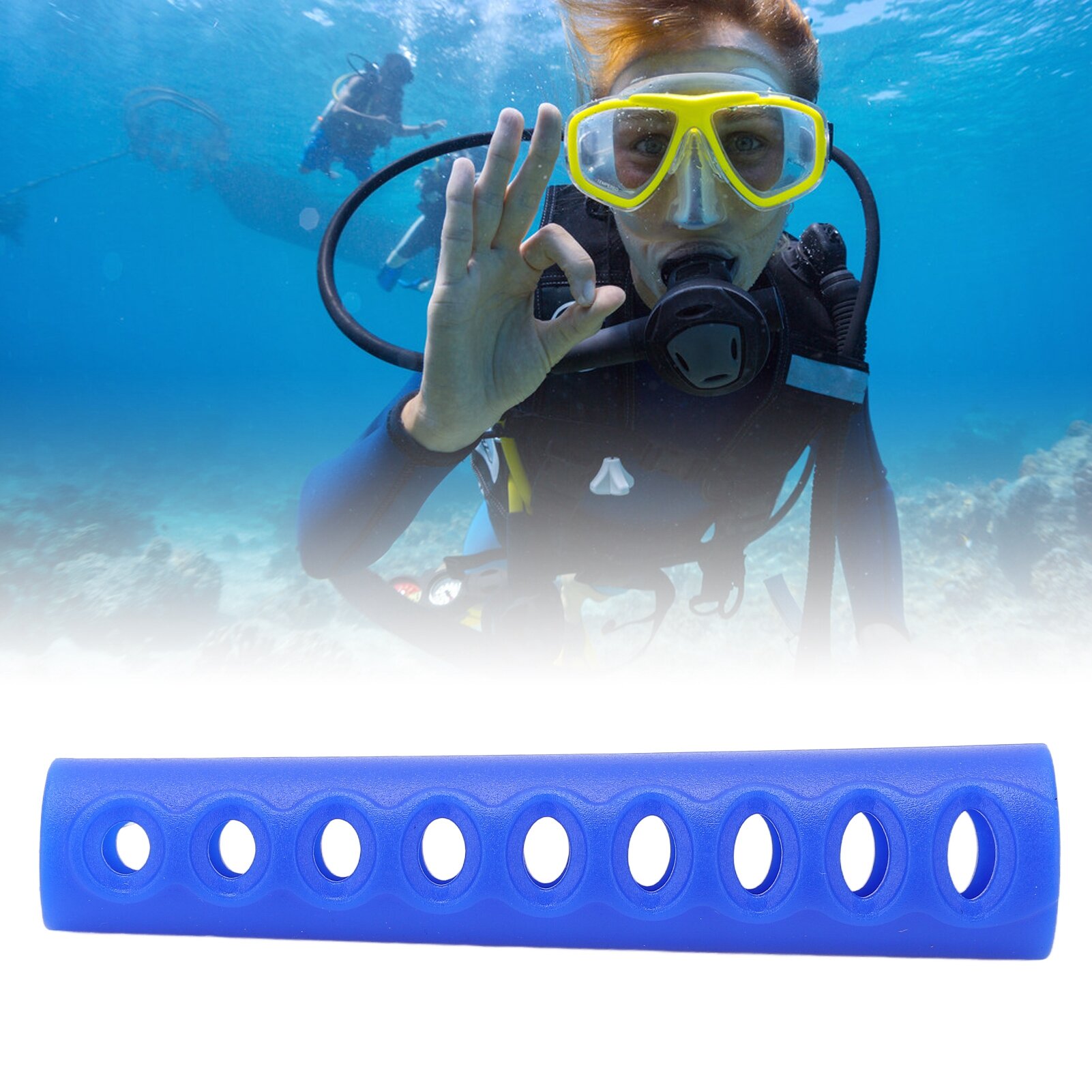 Regulator Hose Protector для дайвинга Scuba Diving Vented Regulator Hose Protector Черный длина 94mm диаметр установки 12.6mm материал PVC вес 13g