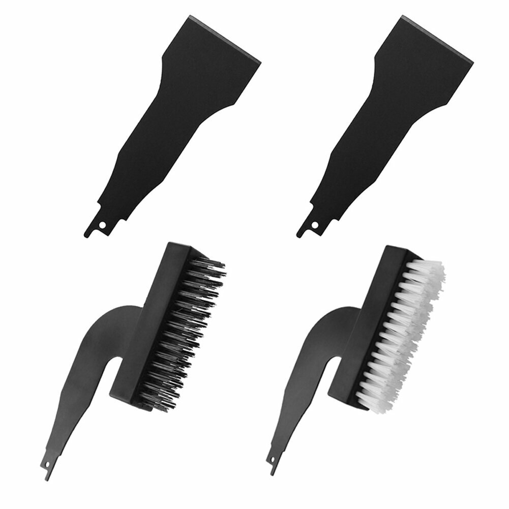 Набор из 4 универсальных щеток и скребков для чистки сабельных пил Saber, предназначенный для домашнего использования и удаления пятен. Практичный инструмент для дома и дома.