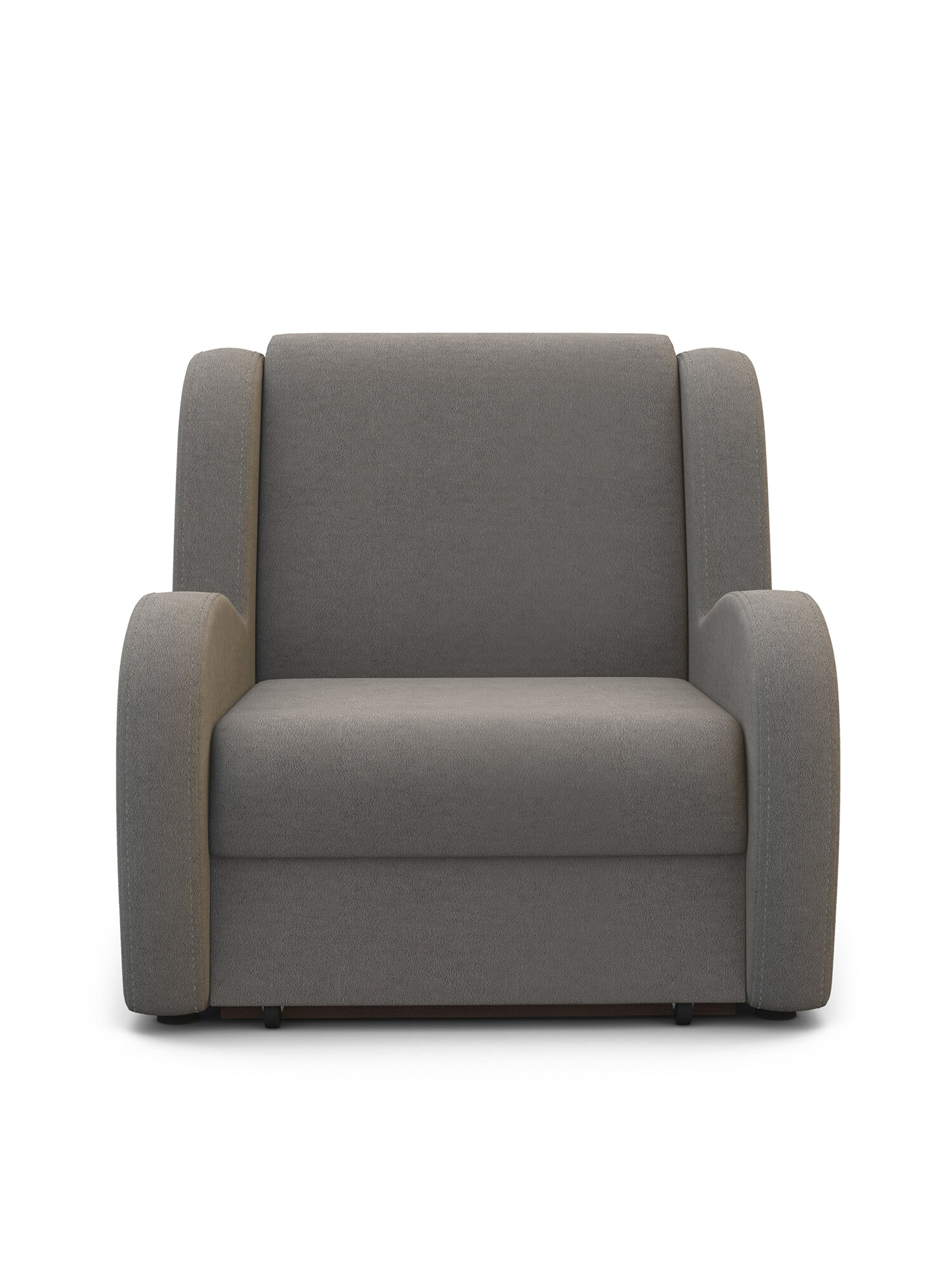 Кресло-кровать Барон, спальное место 80х194 см, механизм аккордеон, велюр серый