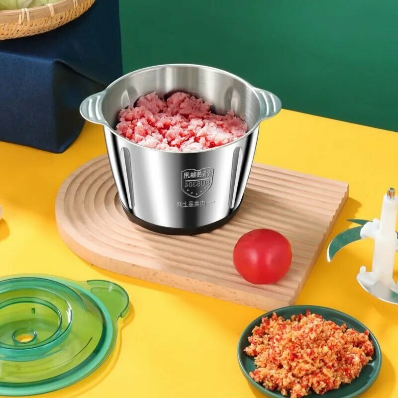 Чоппер F66L, измельчитель, мультирезка, нержавеющая сталь, емкость 3 л, зеленый