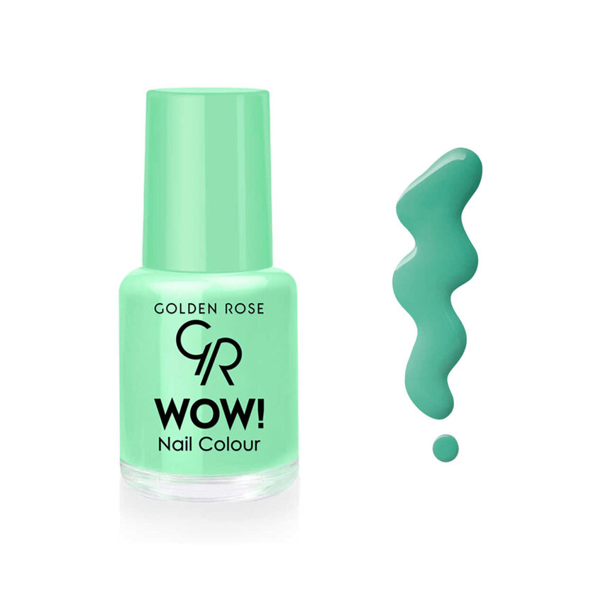 Лак для ногтей Golden Rose "WOW! Nail Colour", 6 мл, салатовый, без парабенов