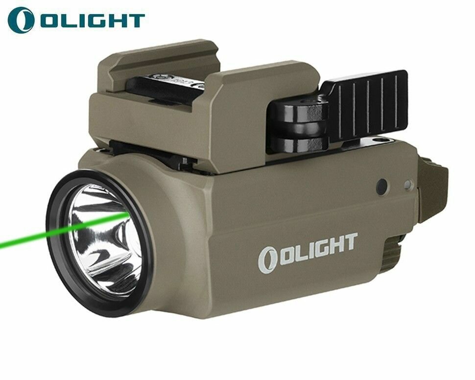 Пистолетный фонарь Olight Baldr S Flat Dark Earth, Li-po 380 mAh, 130 метров, 800 люмен (Комплект)