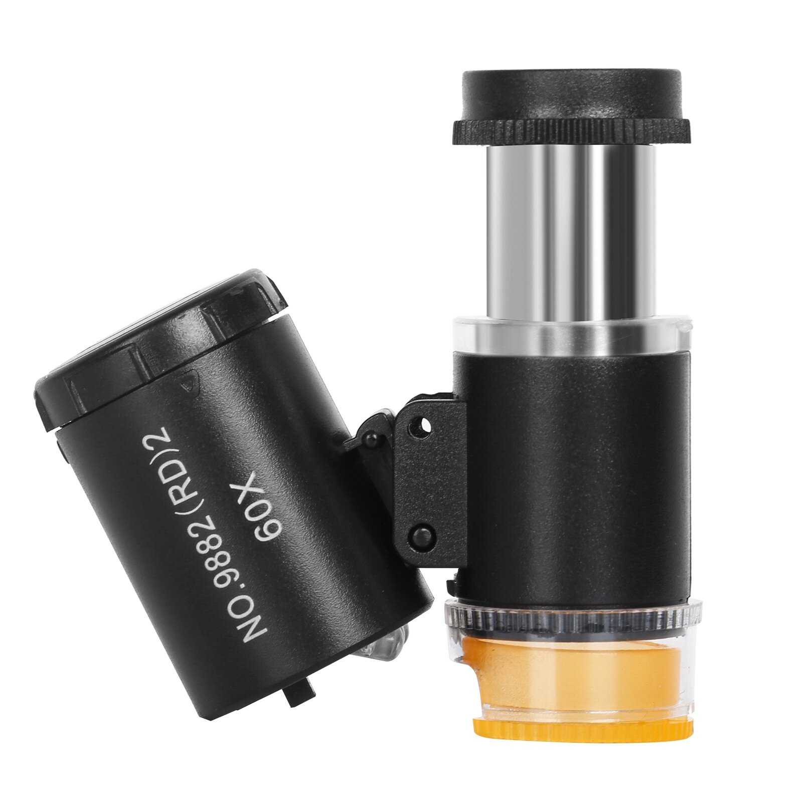 60-кратная лупа с подсветкой, 2 светодиодами и 1 ультрафиолетовой лампой, регулируемой длиной для ювелиров, часовщиков, геммологов, любителей