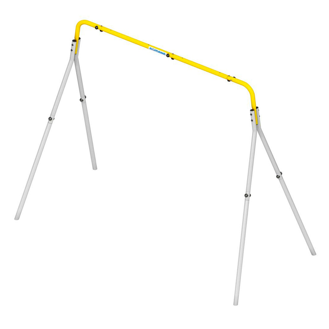Каркас Romana R.103.28.04 для детских качелей, 274 × 127 × 209 см, нагрузка до 100 кг, желтый/серый