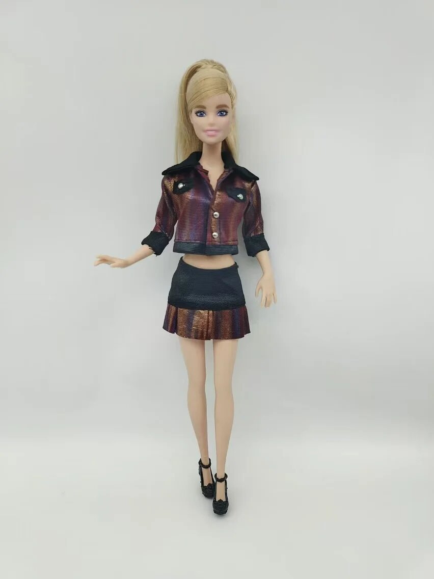 Модная кукольная одежда 11,5 дюймов для кукол Барби, комплект одежды, вечернее платье принцессы, укороченный топ, юбка 1/6, аксессуары для кукольного домика