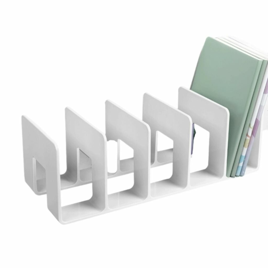 Подставка для книг, Акрилная подставка для книг, читательская стойка - кремово-белый - малая пять секций