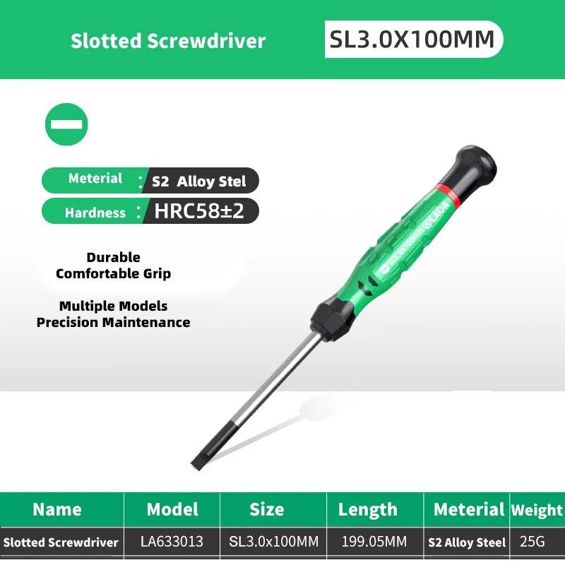 Мини-отвертка LAOA SL1.0-4.0 Phillips Torx T5-T20 SL3.0x100mm LA633013