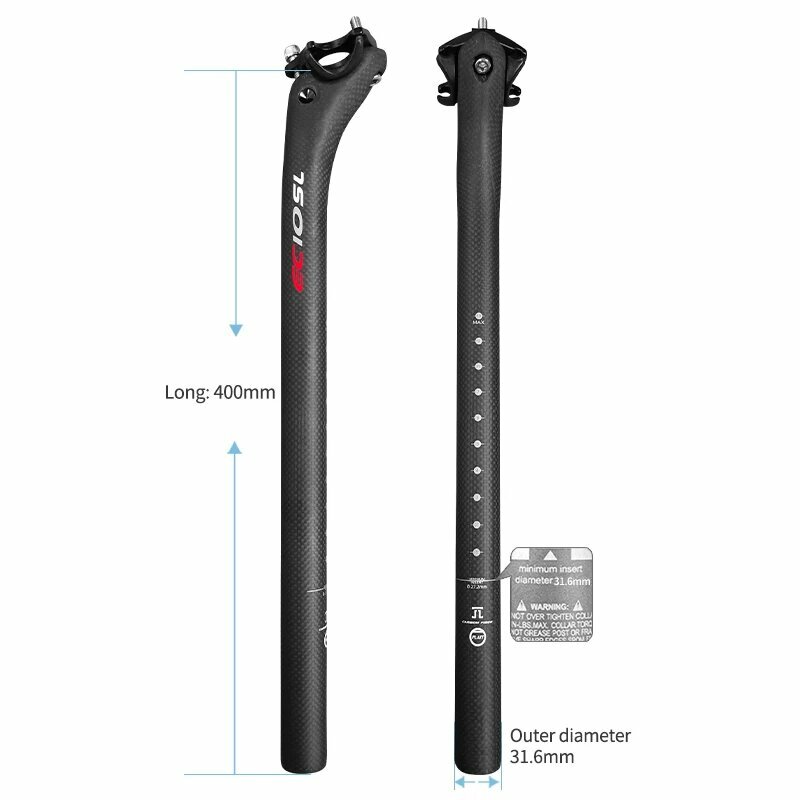 Штырь седла карбоновый 31.6X400mm, черный