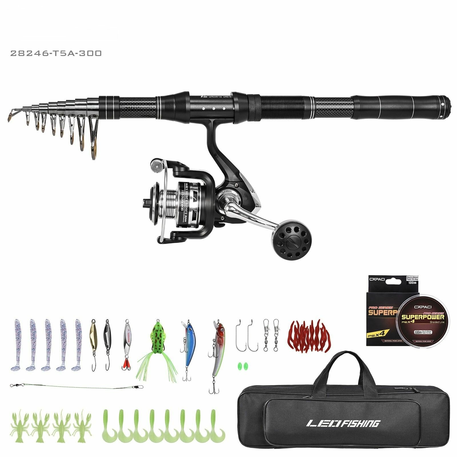 Карбоновое морское удилище с полным комплектом для дальних забросов, легкое и компактное, подходит для походов и кемпинга