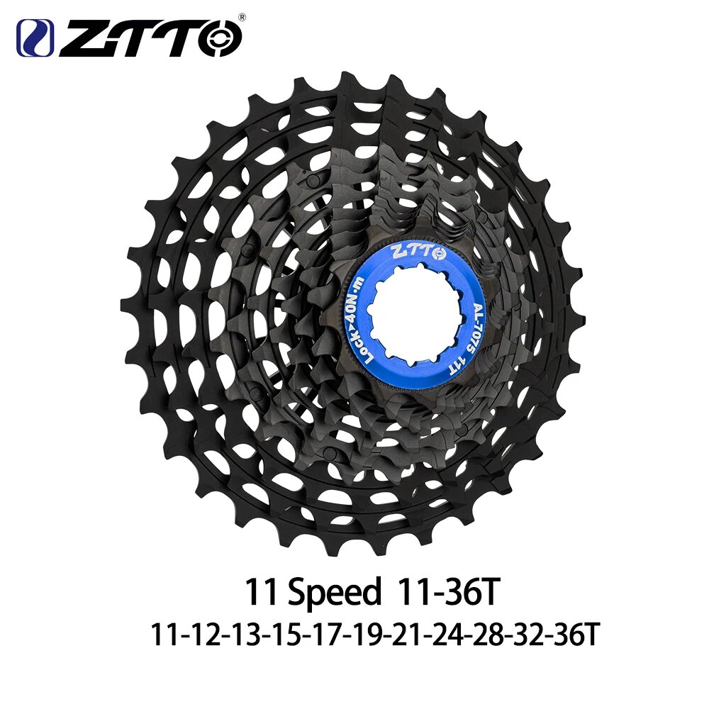 ZTTO Сверхлегкая кассета для шоссейного велосипеда 11-12 скоростей 11s 36T Black