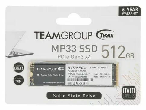 512 ГБ SSD M.2 накопитель Team_Group MP33 (TM8FP6512G0C101)
