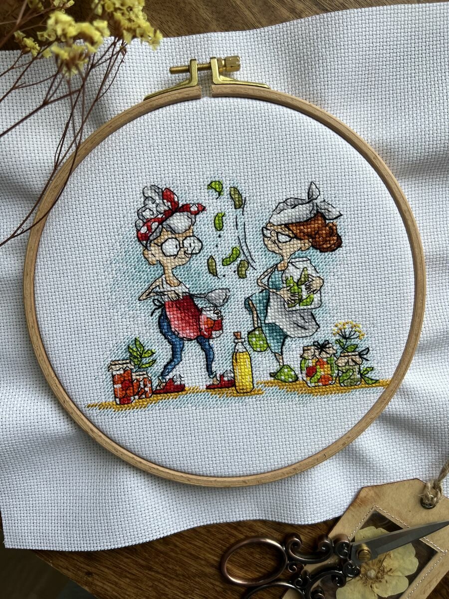 Набор для творчества ANDRIANA вышивание Бабушки с солениями