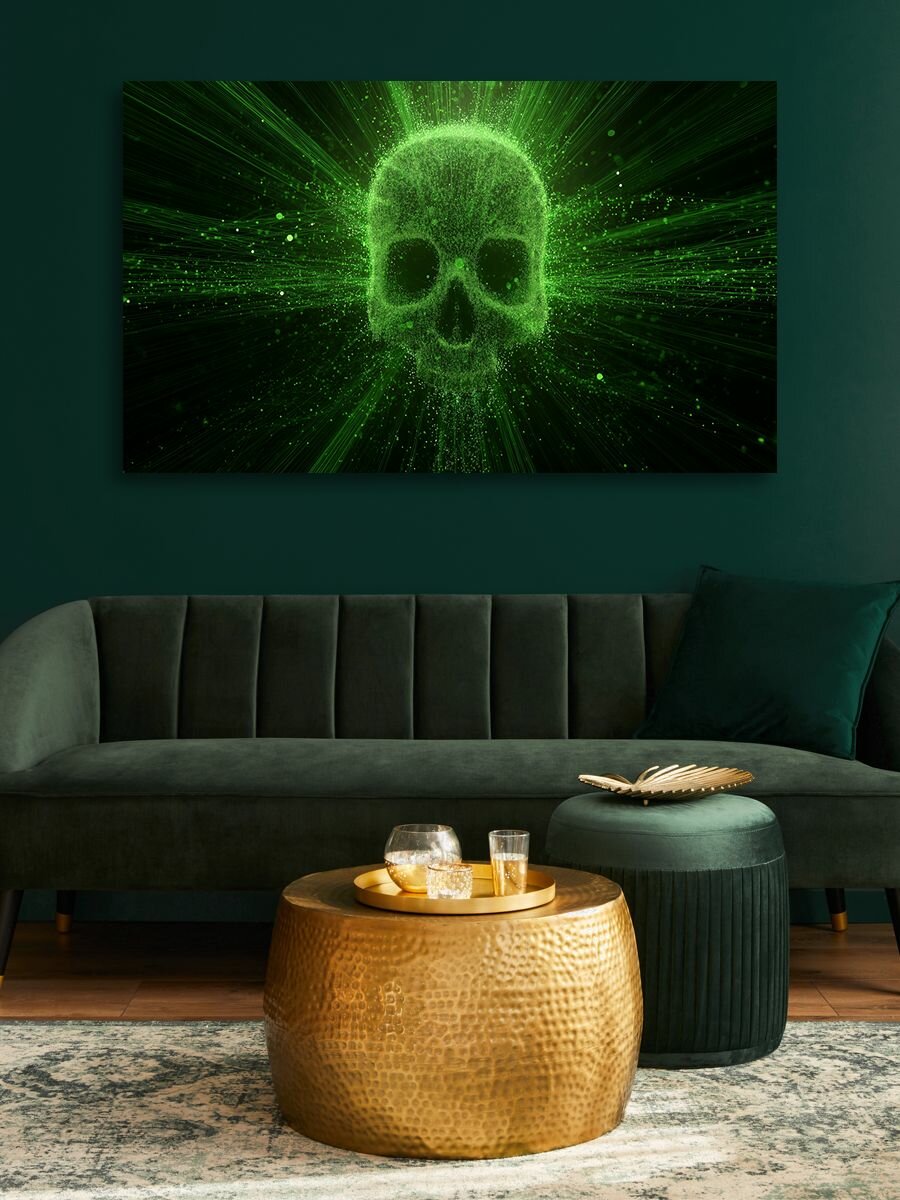 Картина на холсте LOFTime 60х100 Светящийся череп КБ-1754-60100