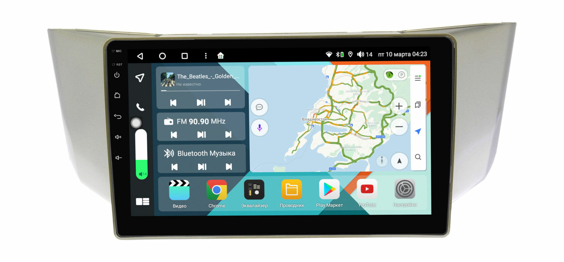 Магнитола Toyota Harrier 2003 - 2012 Lexus RX 2003 - 2009 / 9 дюймов, 4/64GB, 8 ядер, DSP, 4G, Android 10 / Wide Media