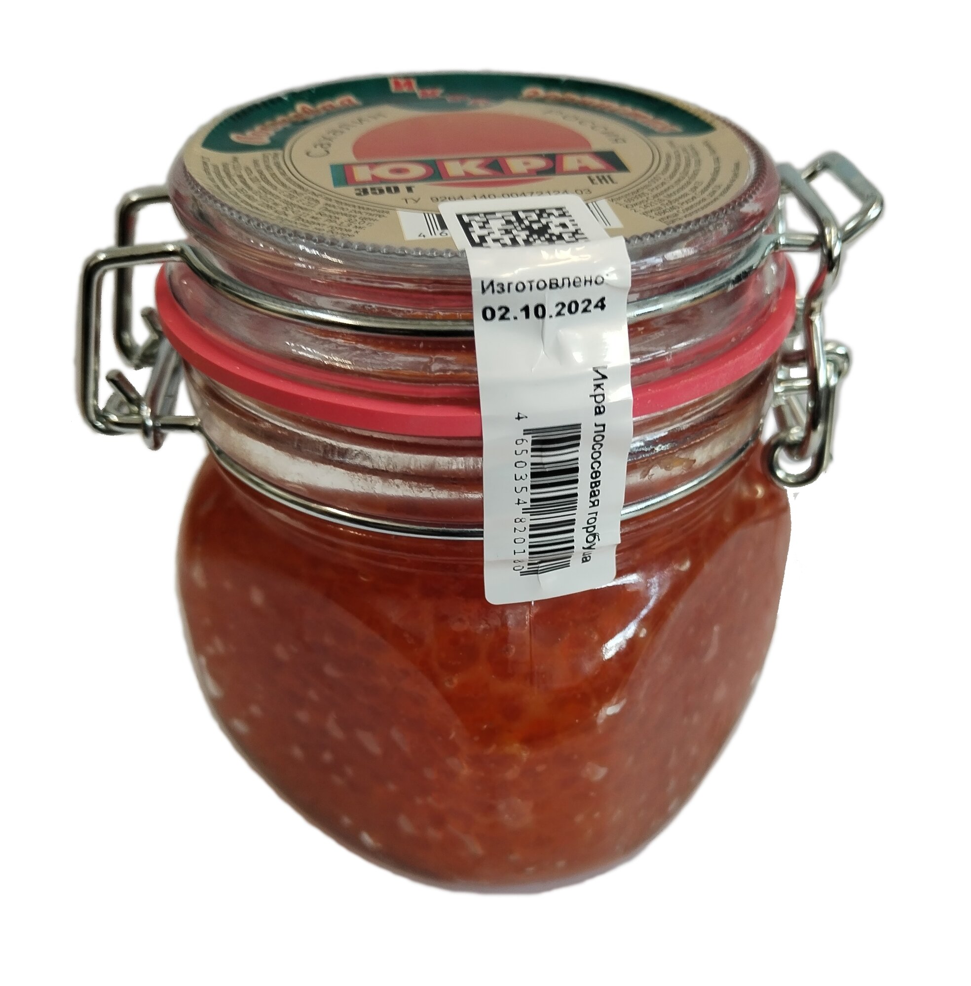 Икра Аскания Нова "Горбуша", натуральная, зернистая, красная, 350г