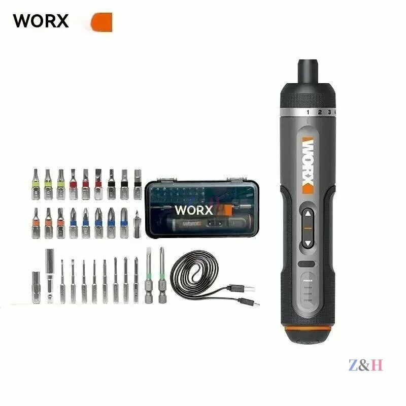WORX WX242 Аккумуляторная отвертка 4В, 5 Нм, 2 Ач, с механическим ограничением момента