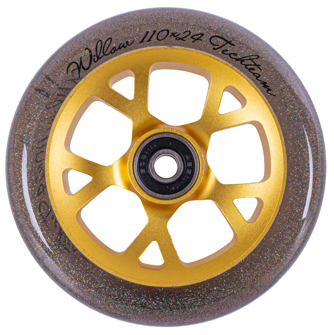 Колесо для трюкового самоката Tech Team TT 110 мм. Willow Grey (Gold/Glitter)