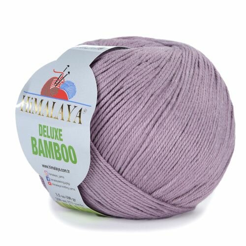 Пряжа Himalaya Deluxe Bamboo 124-34 пыльная сирень (100г/250м, упаковка 5 мотков)