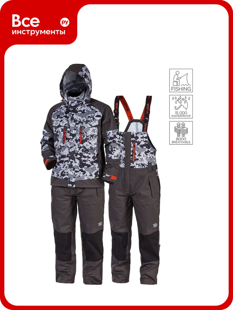 Демисезонный костюм NORFIN PRO DRY 3 CAMO 04 р. XL 514504-XL, рыбалки практически