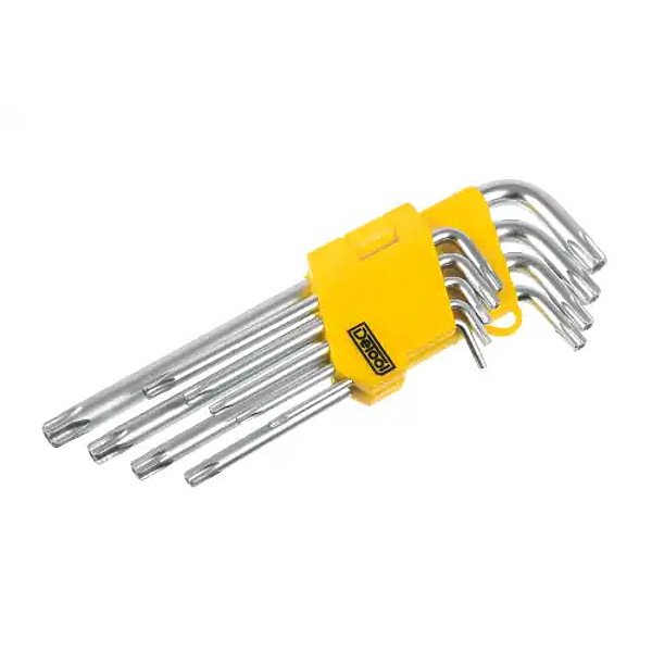 DETOOL DTL0099 набор ключей шестигранных torx с магнитом t10-t50 9шт.\