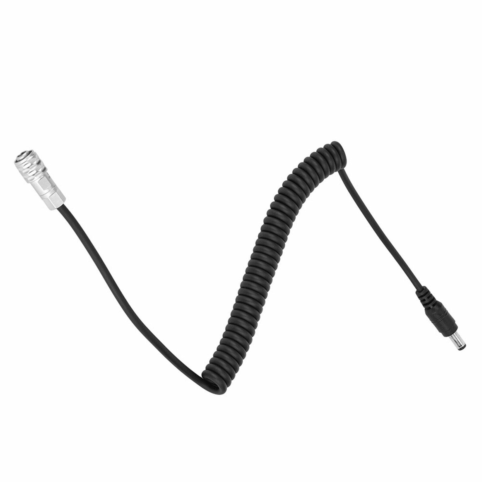 Спиральный кабель питания постоянного тока к BMPCC 4K с 2-контактным разъемом для аккумулятора Blackmagic Pocket Cinema (прямая головка)