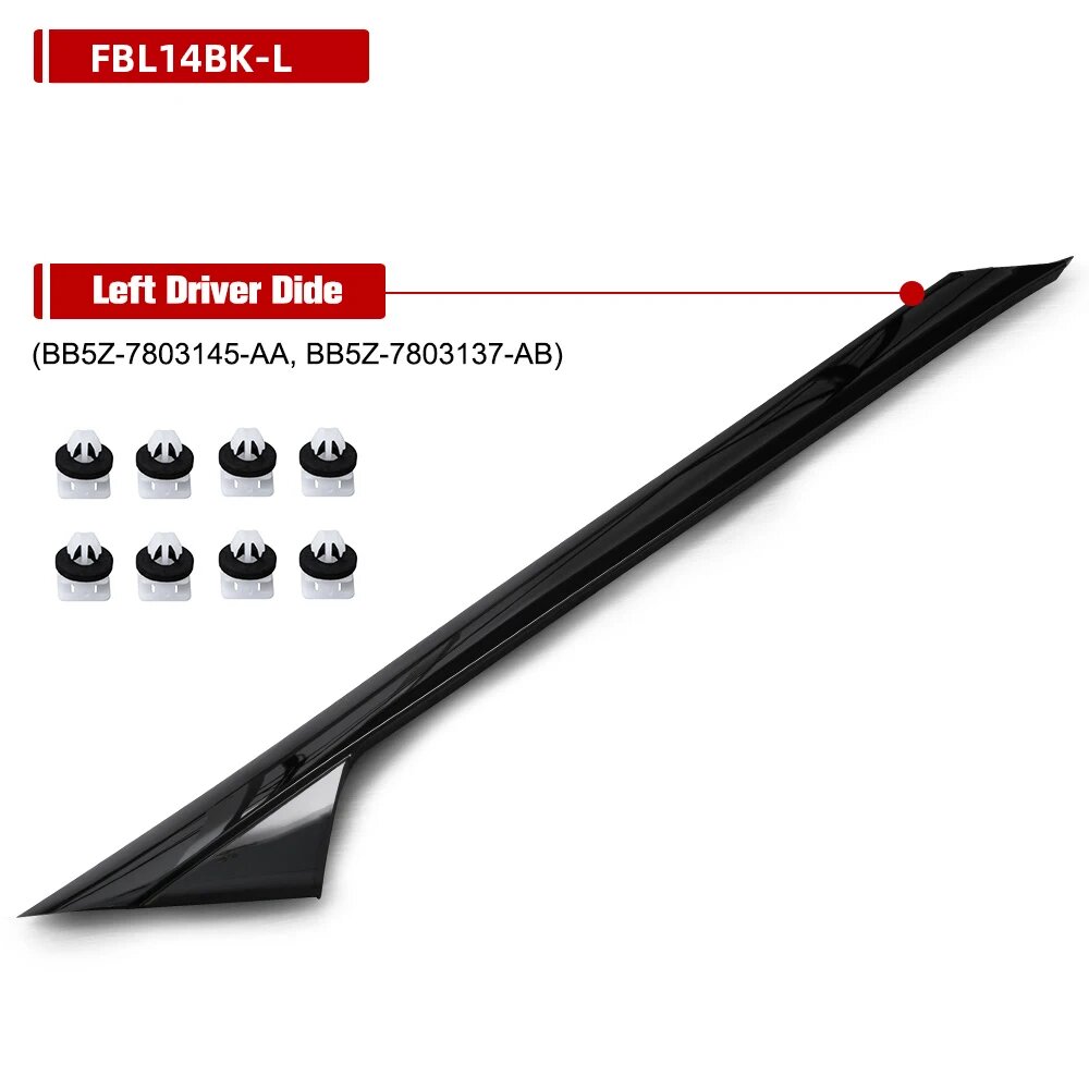 2 шт передний левый + правый А-столб лобовое стекло внешняя отделка формование для Ford Explorer 2011-2019 2.3L / 3.5L BB5Z7803136AB BB5Z7803137AB Left Outer