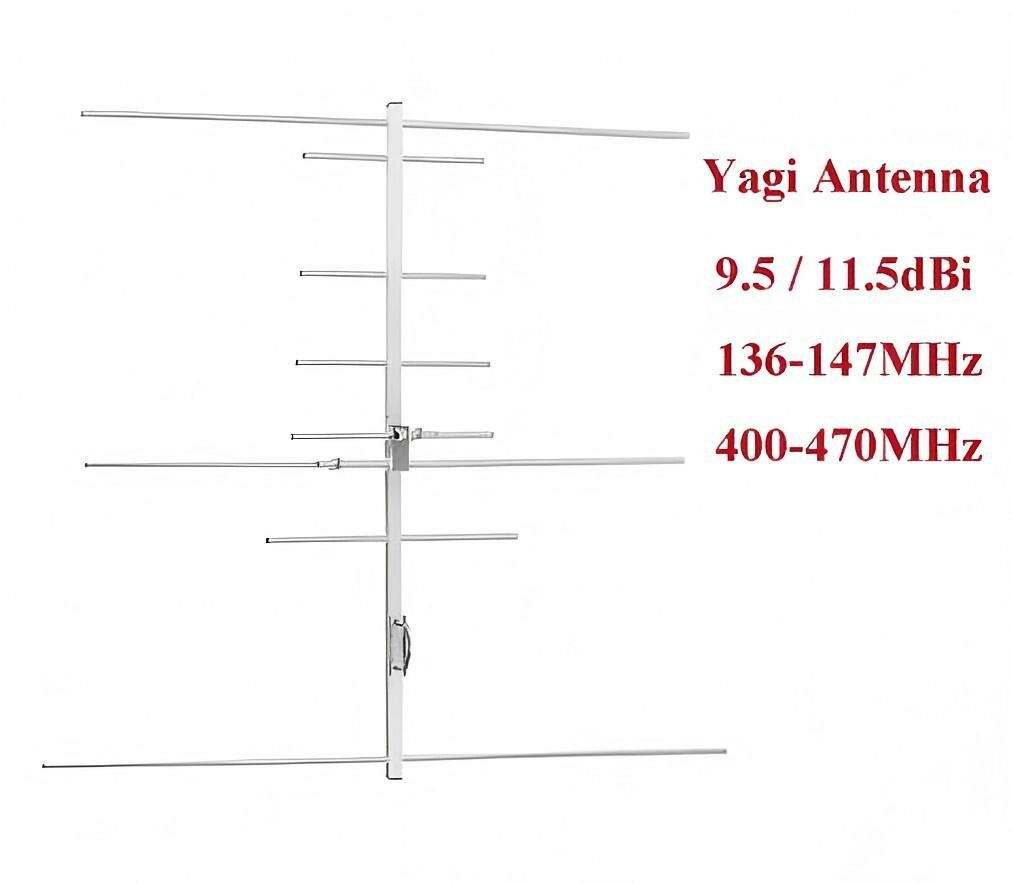 Антенна Яги VHF/UHF HYS, 8 элементов, для крыши, с двумя диапазонами, совместимость с рациями