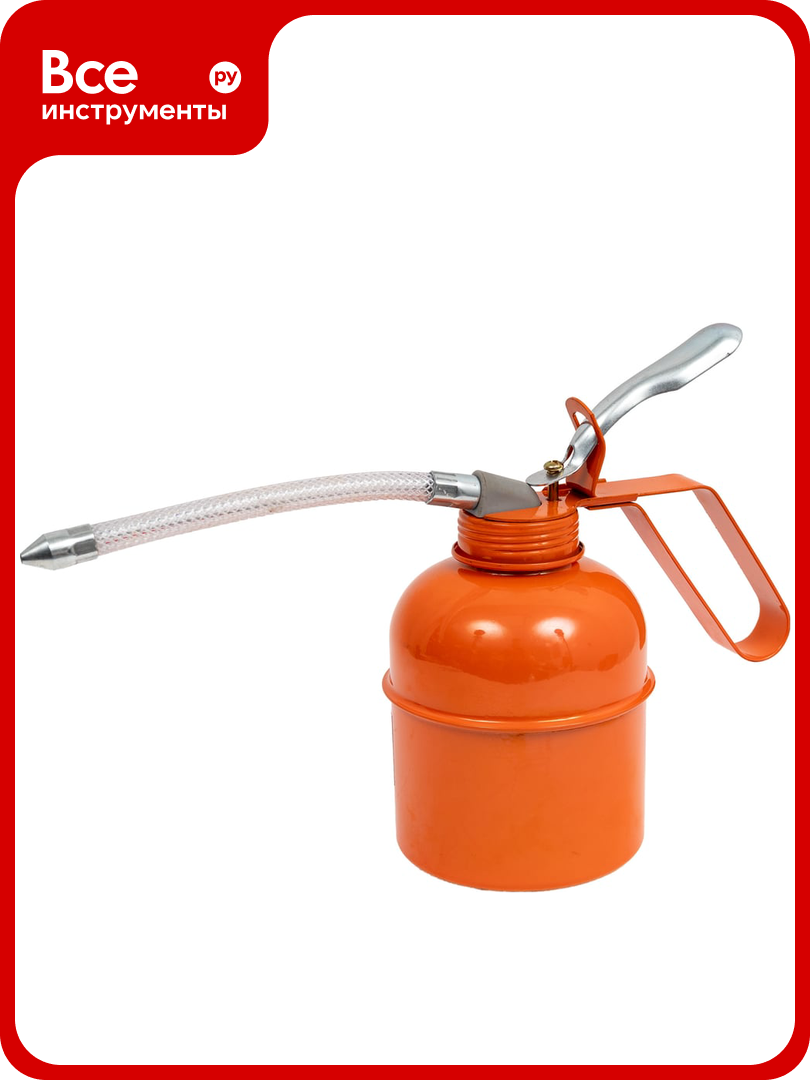 Рычажная стальная маслёнка TopAuto нажимного типа с гибким наконечником, прочный стальной корпус, удобный рычаг